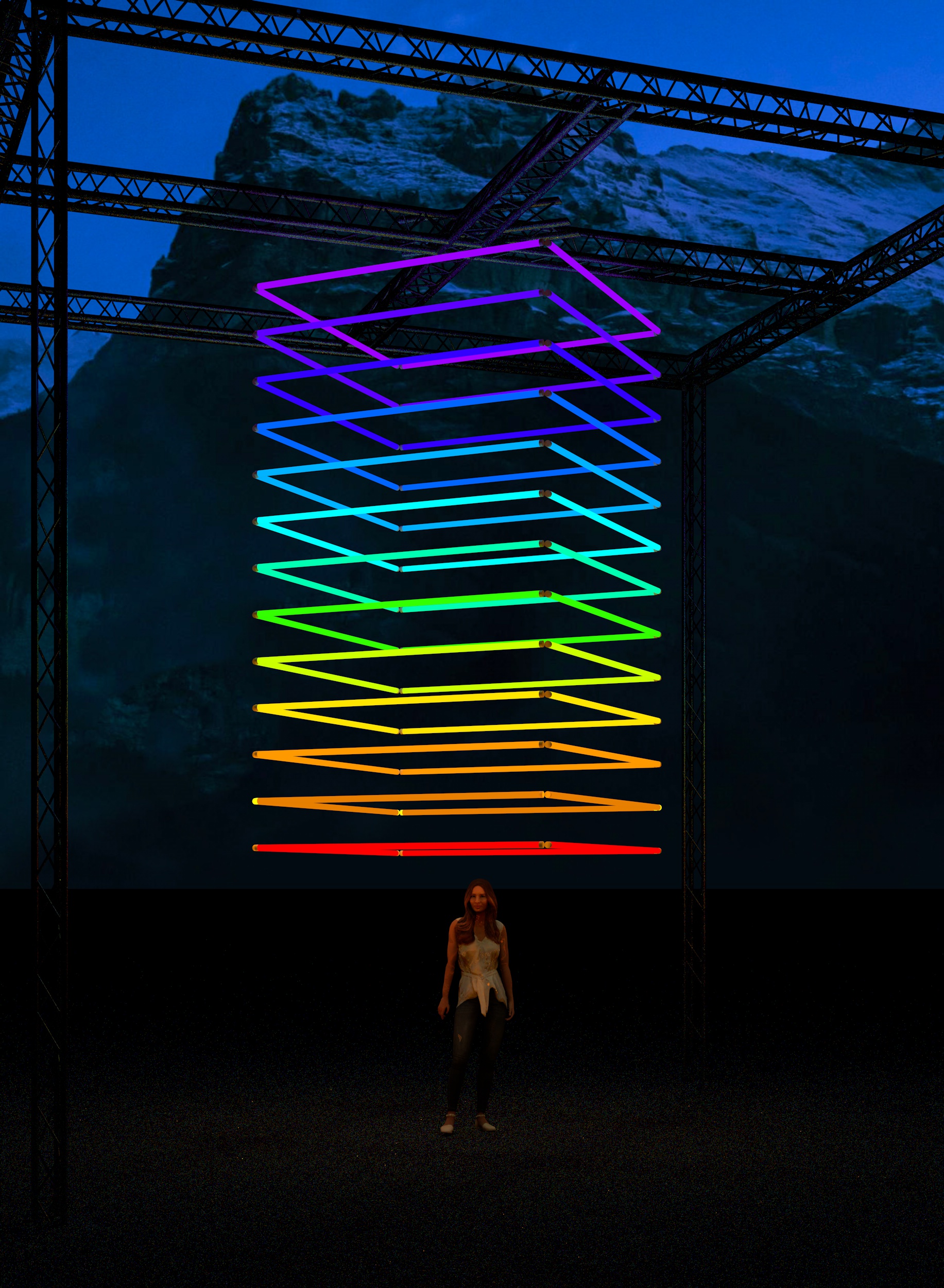 Spectrum d'Olivier Ratsi au Light Art Grindelwald - CROSSED LAB